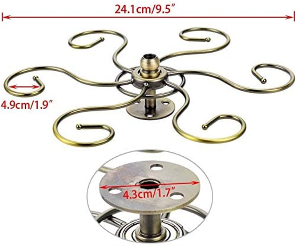 NAGATA Wine Glass Rack Under Cabinet, 360° Rotating Wine Glass Holder, Wine Glass Drying Rack Kitchen Cabinet Storage and Wine Cabinet Decoration.