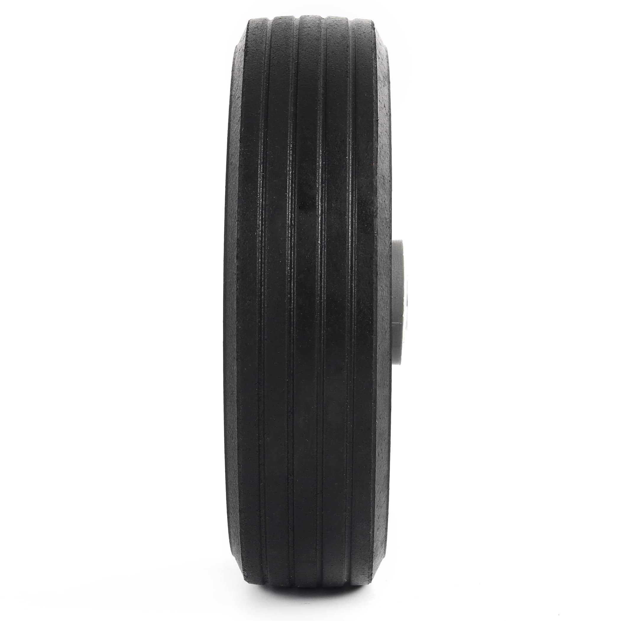 (2- Pack) Run-Flat Solid Rubber Replacement Tire 8" x 2'' with a 1/2" axle for Hand Trucks, Wheelbarrows, Dollies, Trolleys and More β Run Flat with 500 lbs Max Load