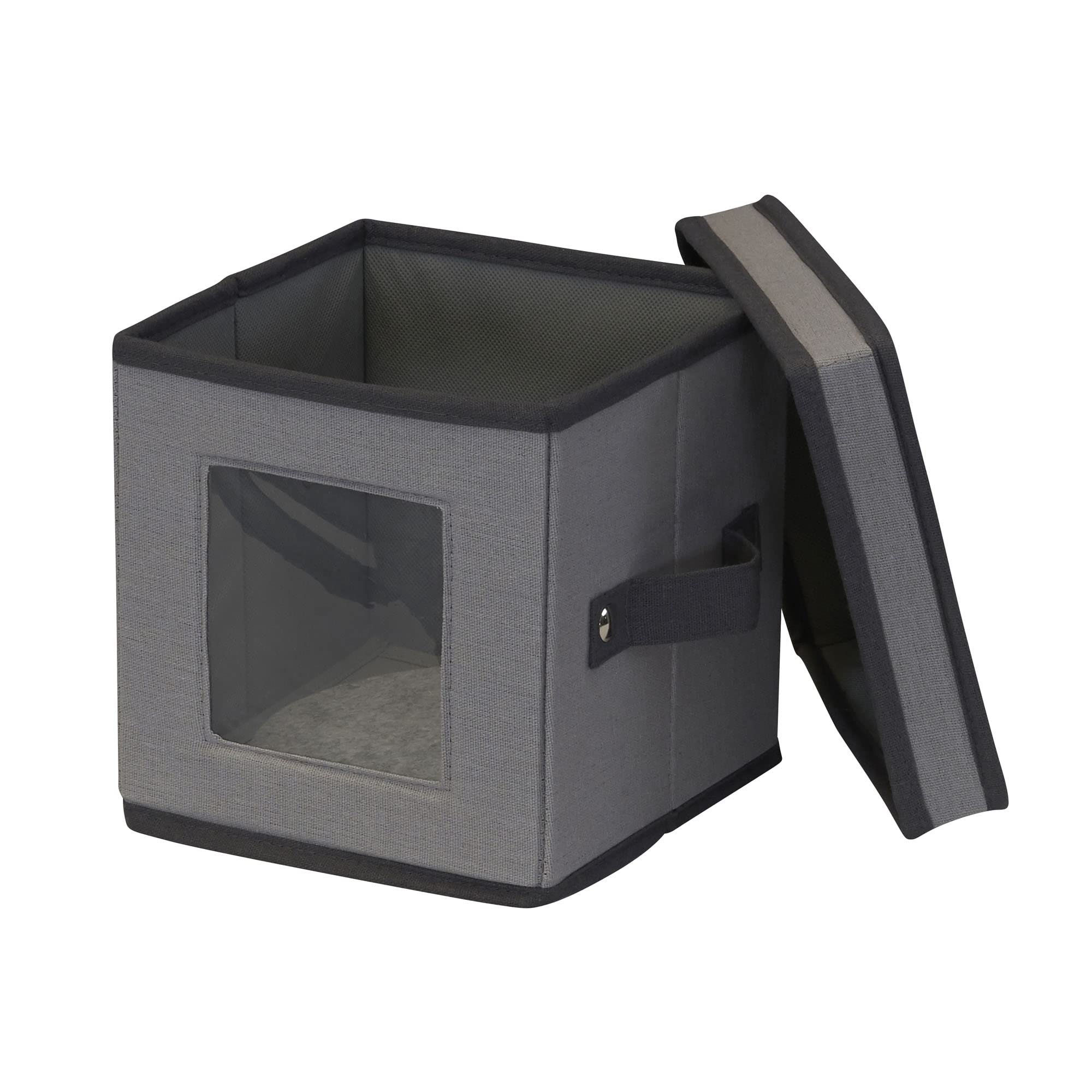 Household Essentials Gray Saucer Storage Box, Holds 12 Plates