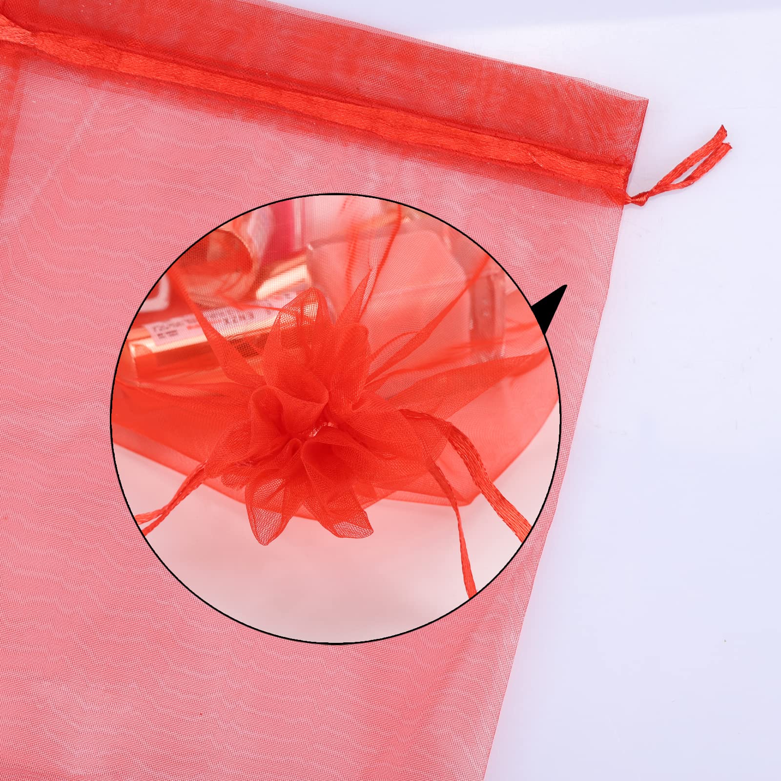 acDesign 200Pcs Premium Sheer Organza Bags 2.8"x3.6" Jewelry Gift Bags With Drawstrings for Candy Jewelry Makeup Pouches(Mix)