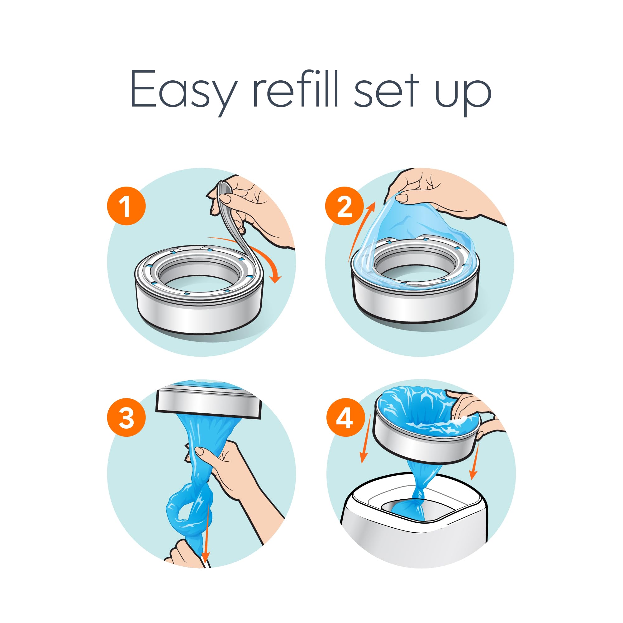 Diaper Genie Bags Refills 270 Count (Pack of 3) with Max Odor Lock | Holds Up to 810 Newborn Diapers