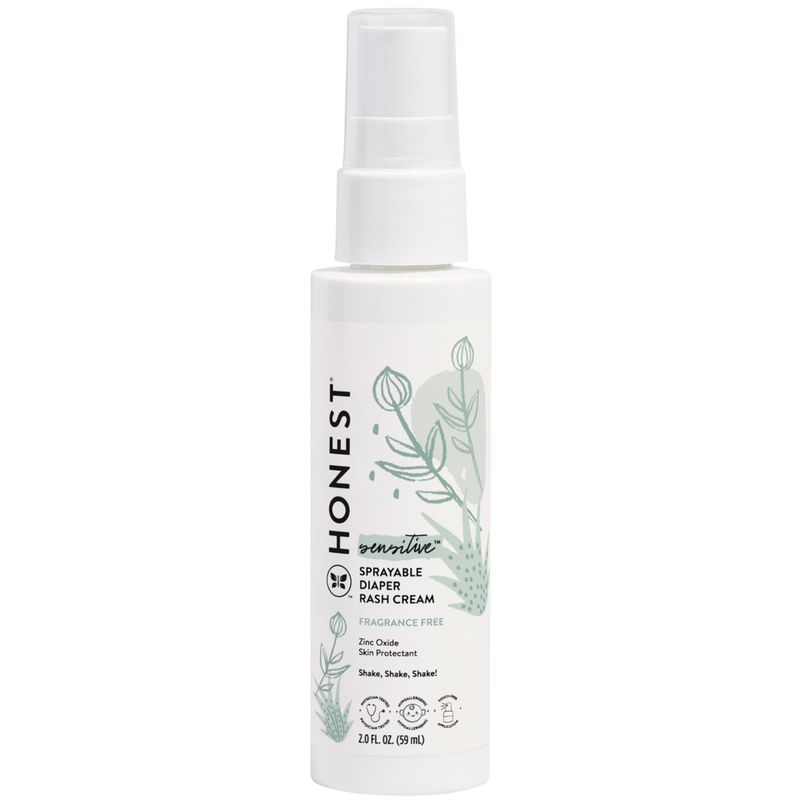 The Honest Company Sprayable Diaper Rash Cream, 2 Fl. Oz.