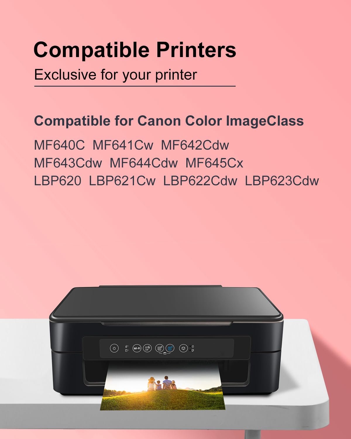 054 054H Compatible Toner Cartridge Replacement for Canon 054 054H CRG-054 for Canon Color ImageClass MF644Cdw MF642Cdw LBP622Cdw MF640C LBP620 MF643Cdw Printer (1 Black 1 Cyan 1 Magenta 1 Yellow)