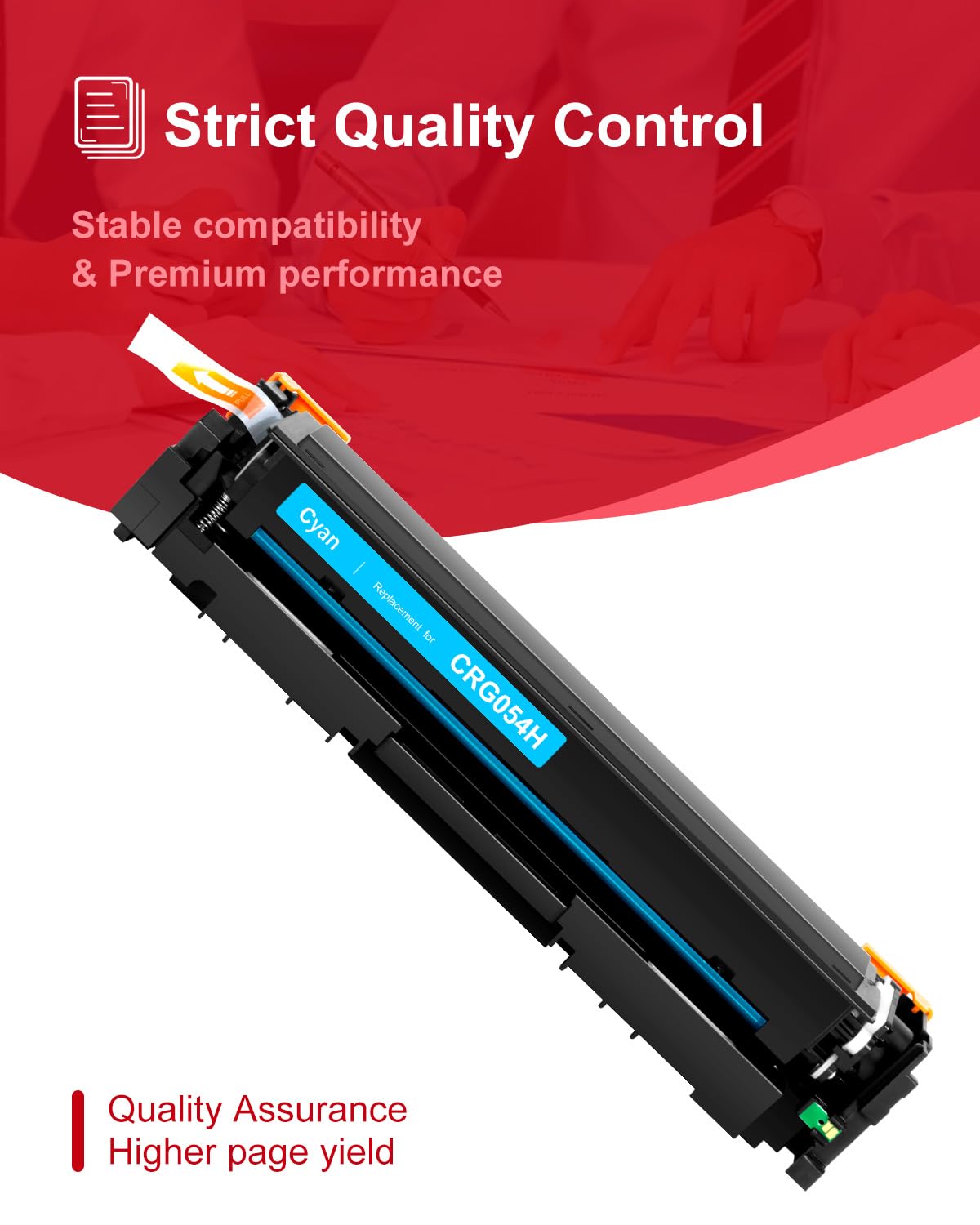 054 054H Compatible Toner Cartridge Replacement for Canon 054 054H CRG-054 for Canon Color ImageClass MF644Cdw MF642Cdw LBP622Cdw MF640C LBP620 MF643Cdw Printer (1 Black 1 Cyan 1 Magenta 1 Yellow)