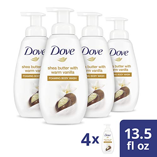 Dove Purely Pampering Body Wash with NutriumMoisture Technology Shea Butter and Vanilla Paraben Free Bodywash 13.5 fl oz 4 Count