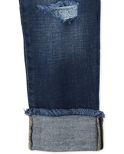 The Children's Place girls Fashion Denim Jeans, Roll Cuff Straight - Mily Wash, 6 7 US