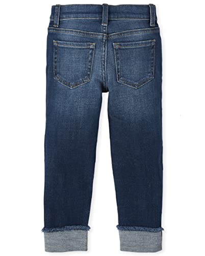 The Children's Place girls Fashion Denim Jeans, Roll Cuff Straight - Mily Wash, 6 7 US