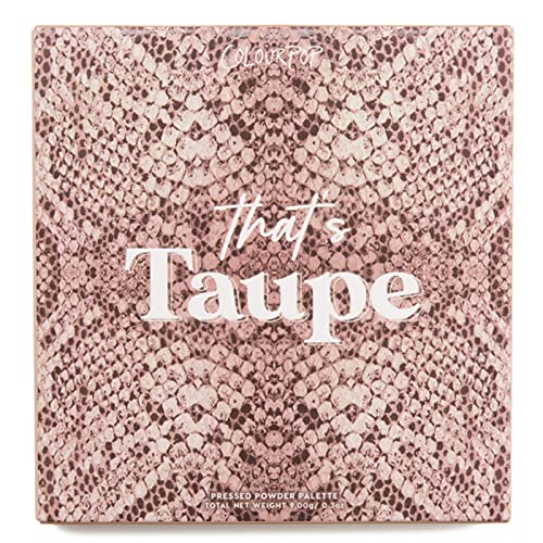 Colourpop That's Taupe Eyeshadow Palette Nudes Neutrals Matte Metallic Cruelty-Free