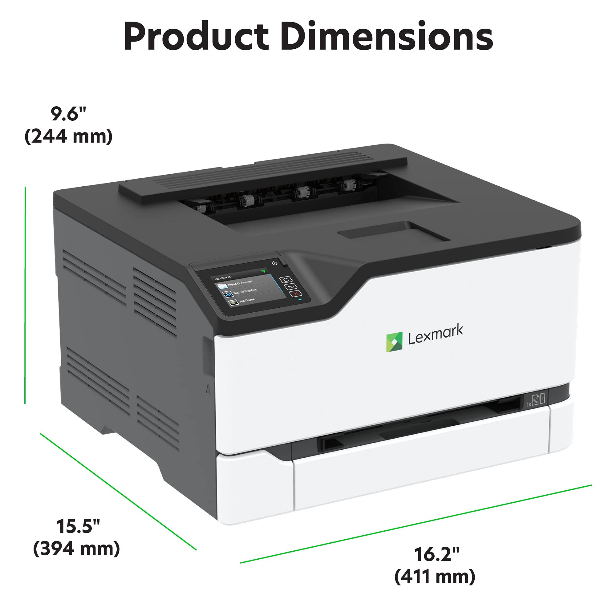 Lexmark C3426dw Color Laser Printer with Interactive Touch Screen, Full-Spectrum Security and Print Speed up to 26 ppm (40N9310),White,Small