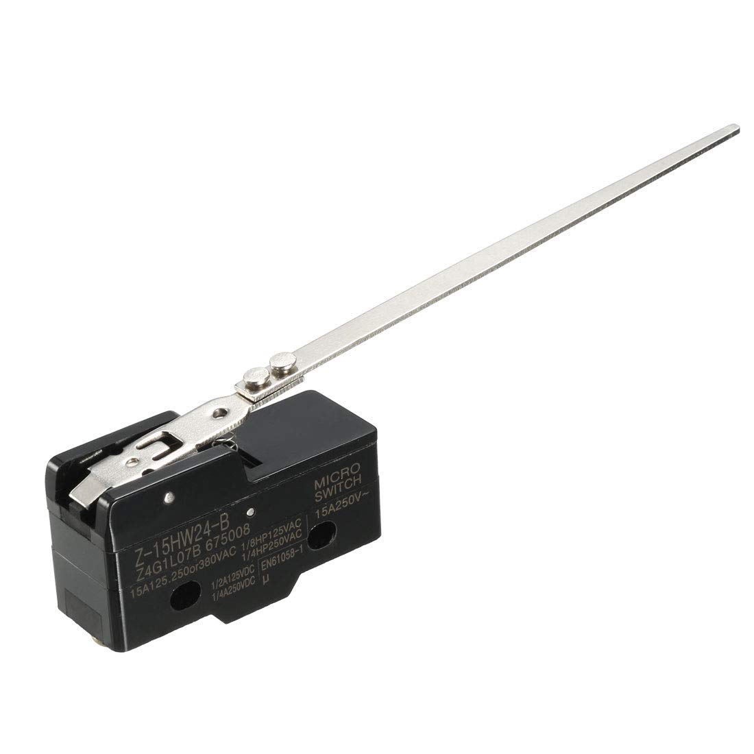 uxcell 2PCS Z-15GW2-B 1NO + 1NC Long Hinge Roller Lever Micro Action Switches