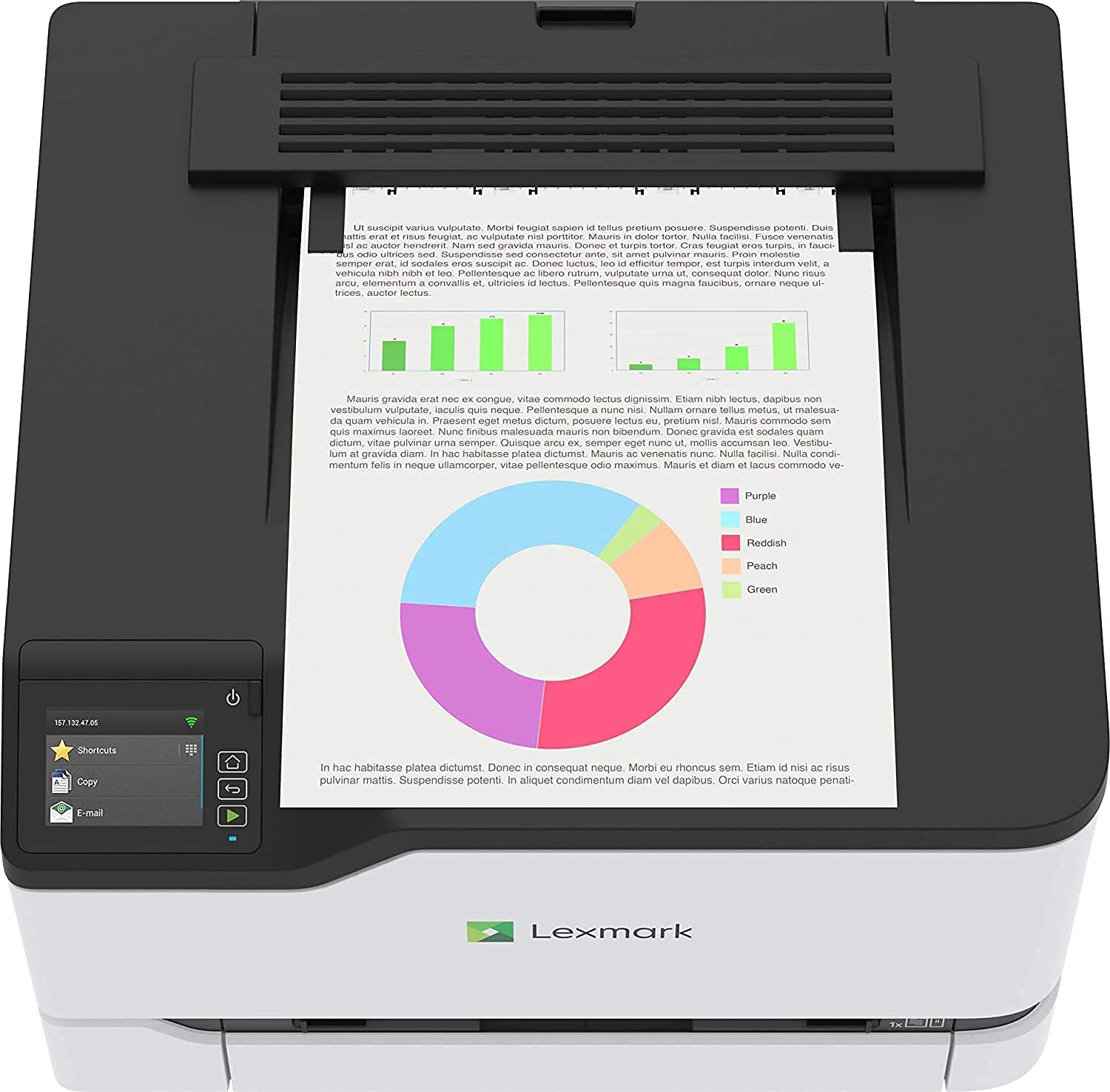 Lexmark C3426dw Color Laser Printer with Interactive Touch Screen, Full-Spectrum Security and Print Speed up to 26 ppm (40N9310),White,Small