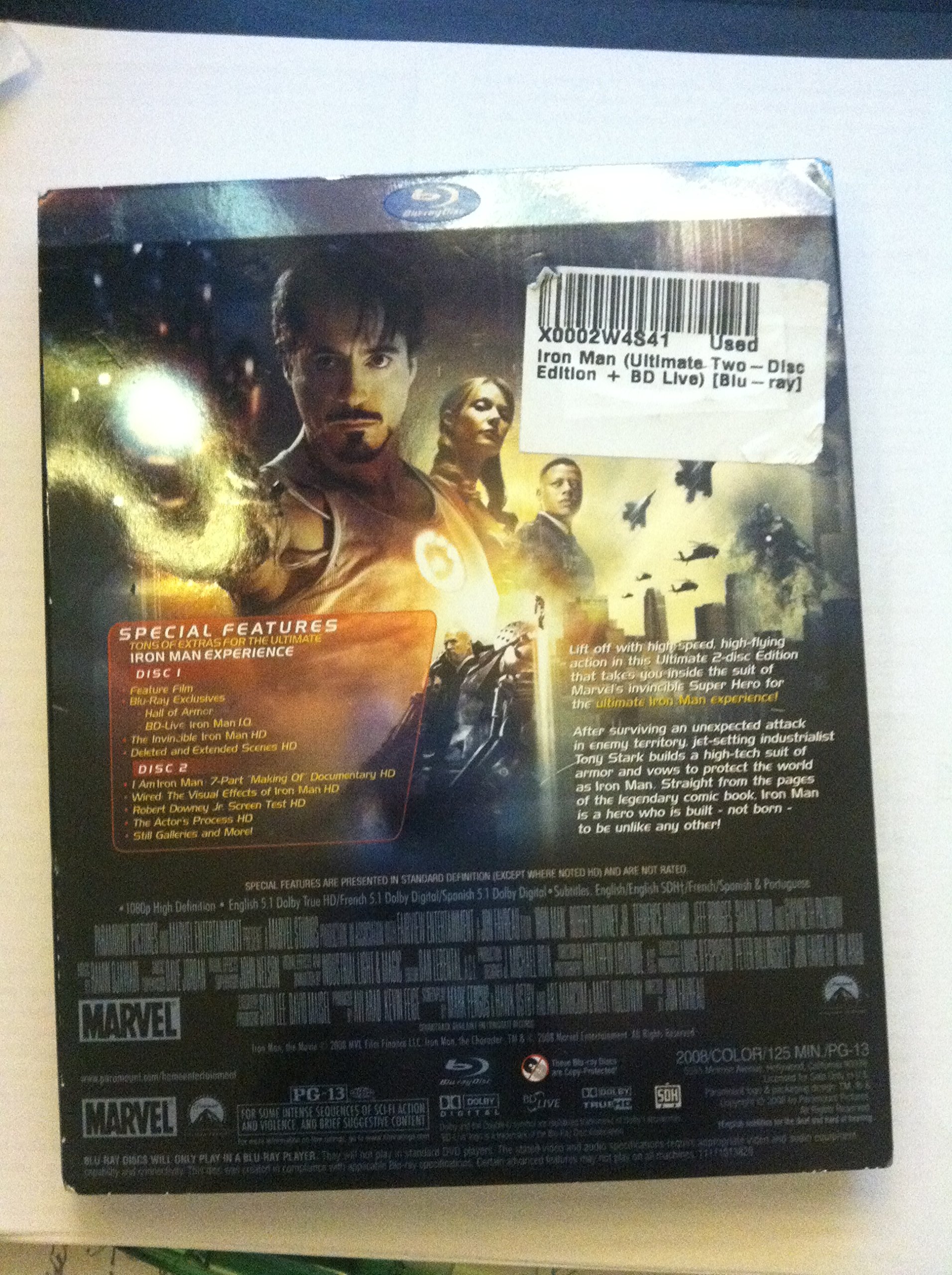 Iron Man (Two-Disc Ultimate Edition + BD Live) [Blu-ray]