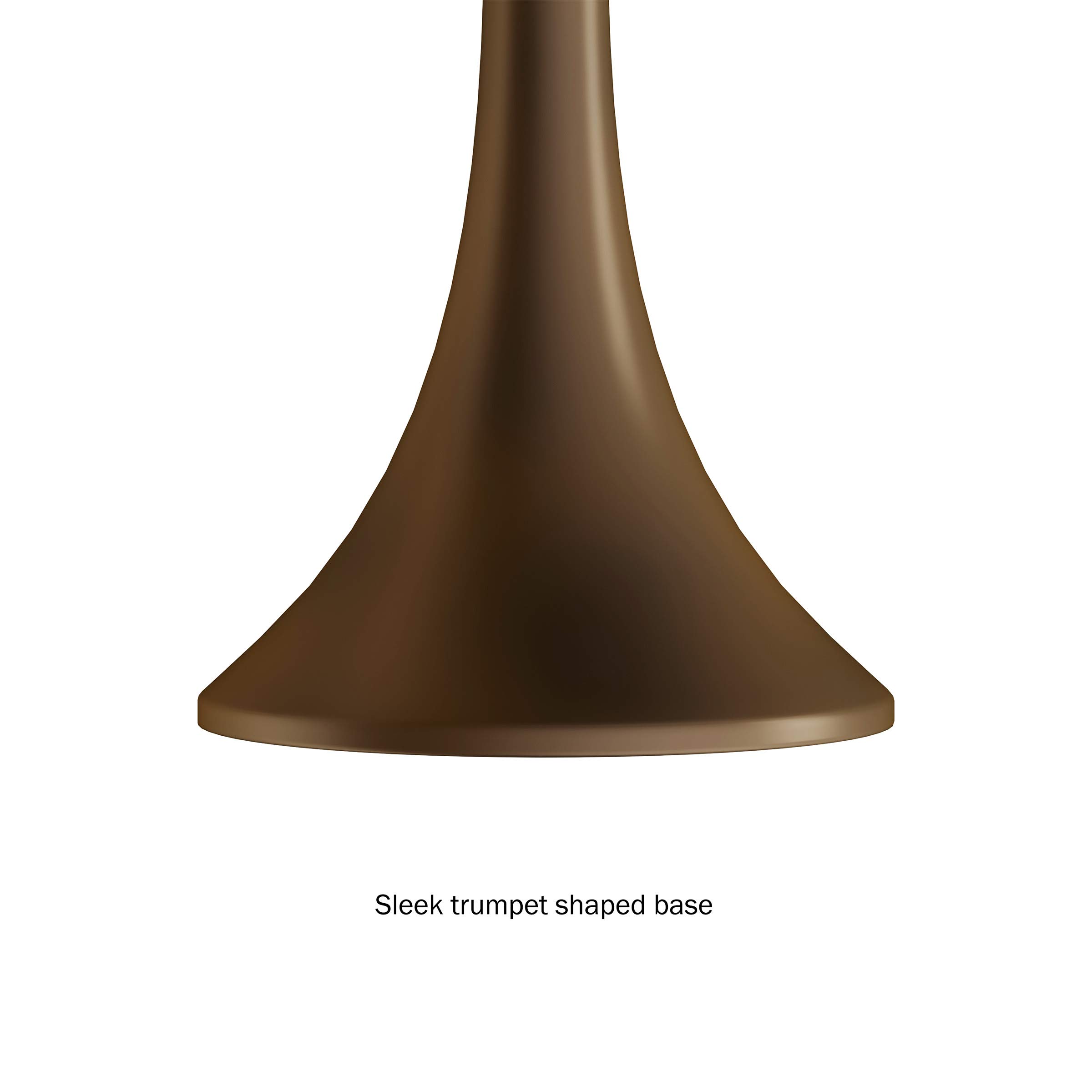 Lavish Home Table and Floor Lamps β Set of 3 Modern Metal Lights for Living Room, Bedroom, or Entry with Flared Base and LED Bulbs (Bronze)