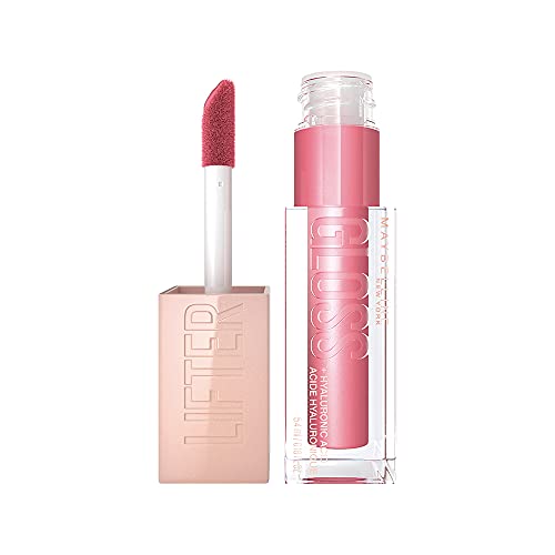 Maybelline Lifter Gloss, Hydrating Lip Gloss with Hyaluronic Acid, High Shine for Plumper Looking Lips, Petal, Warm Pink Neutral, 0.18 Ounce