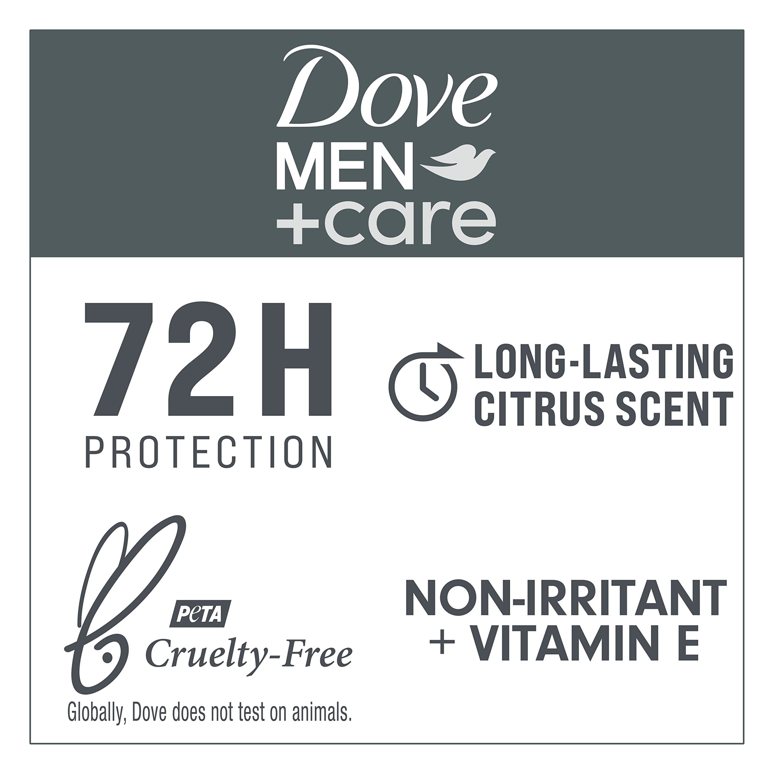 Dove Men+Care Extra Fresh Men's Antiperspirant Deodorant Stick Extra Fresh Twin pack With 72-hour sweat & odor protection with 1/4 Moisturizing Cream & Long-lasting Citrus Scent 2.7 oz