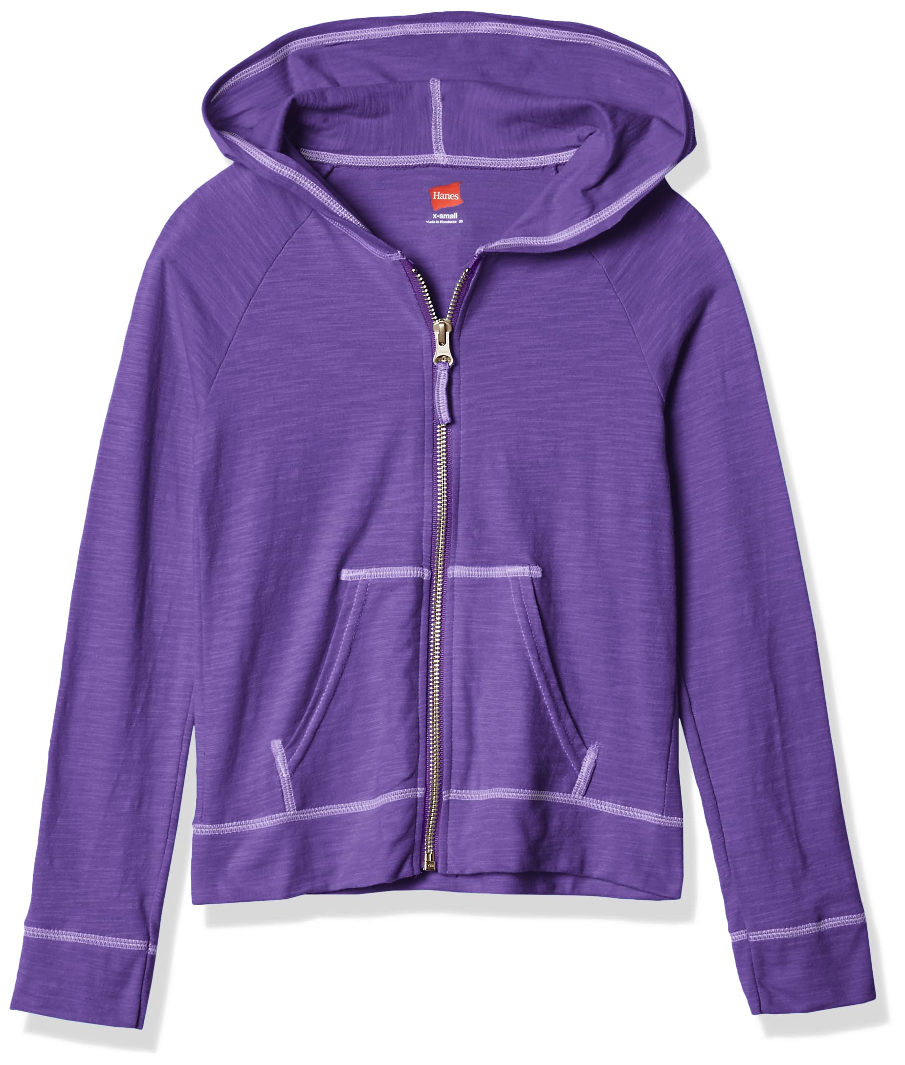 Hanes Girlsā Zip-Up Hoodie, Girls' Full Zip Sweatshirt, Hooded Sweatshirts for Girls, Girlsā Cotton Hoodies