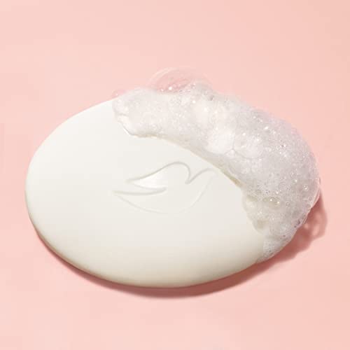 Dove Moisturizing Beauty Bar Soap For Sensitive Skin with Calendula Oil Effectively Washes Away Bacteria, Hydrating and Replenishing Skin Care 3.75 oz 14 Bars
