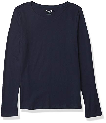 The Children's Place girls Long Sleeve Layering Tee T Shirt, Tidal, 7 8 US