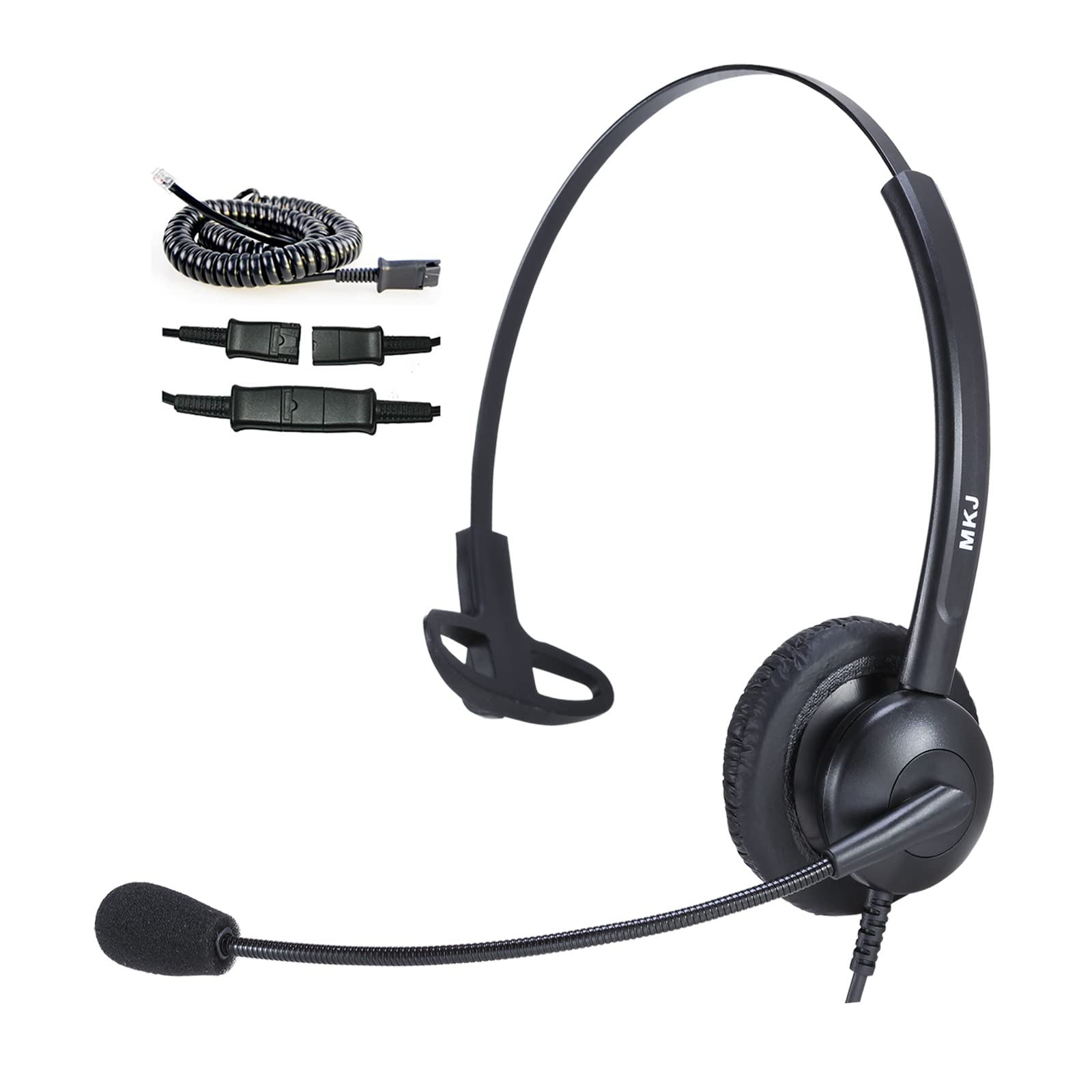 MKJ Cisco Phone Headset with Noise Canceling Microphone Corded RJ9 Call Center Telephone Headset for Cisco Office Landline 6841 CP-7821 7940 7942G 7945G 7961G 7962G 7965G 7971G 7975G 8865 8961 9951