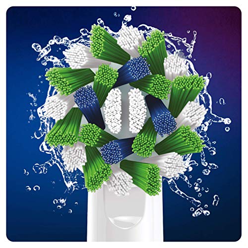 Braun Oral-B 4210201321439 CrossAction Toothbrush Heads with Cleanmaximiser Bristles for Holistic Mouth Cleaning, Pack of 10