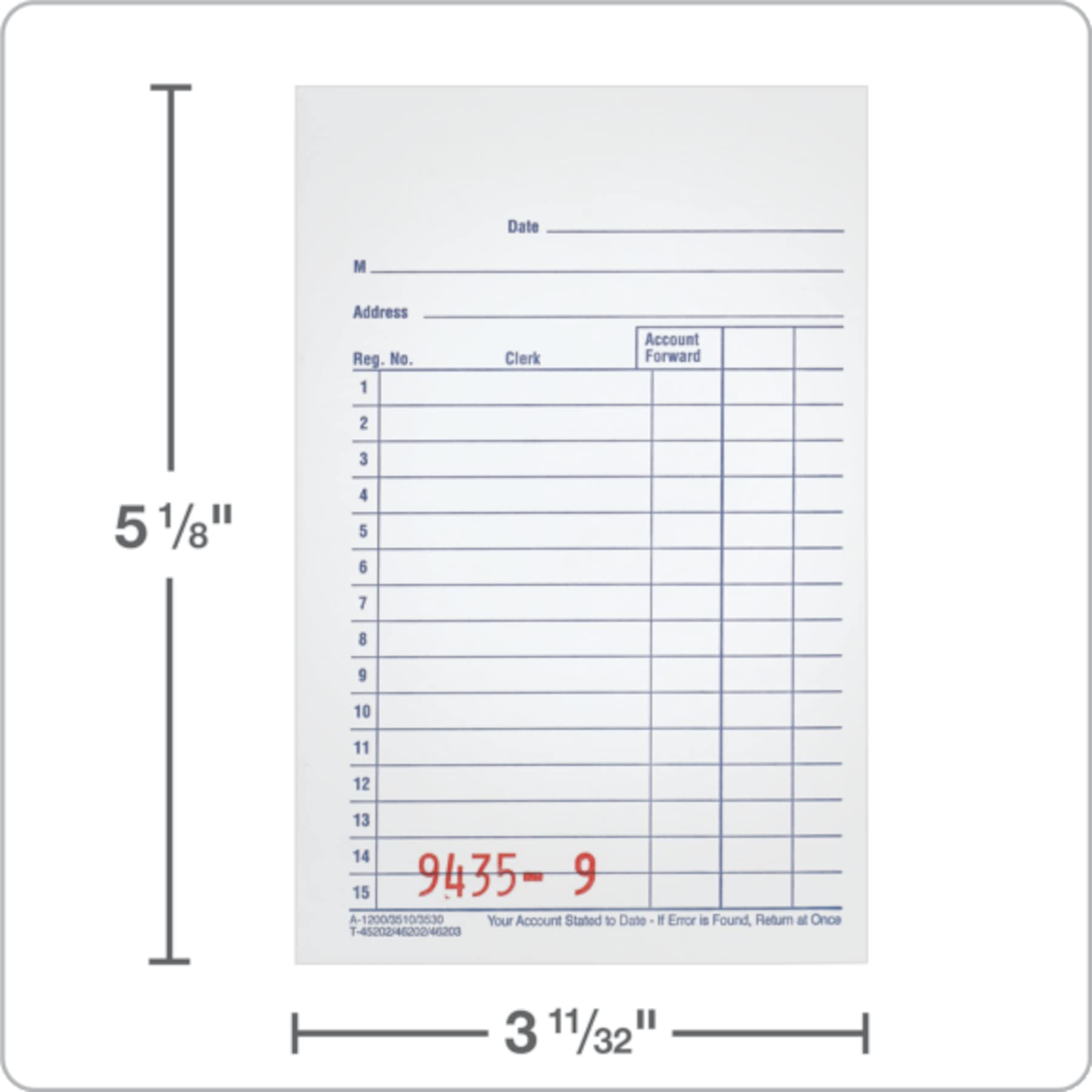 General Purpose Sales Book, Carbonless, Pack of 10 (DC3510)