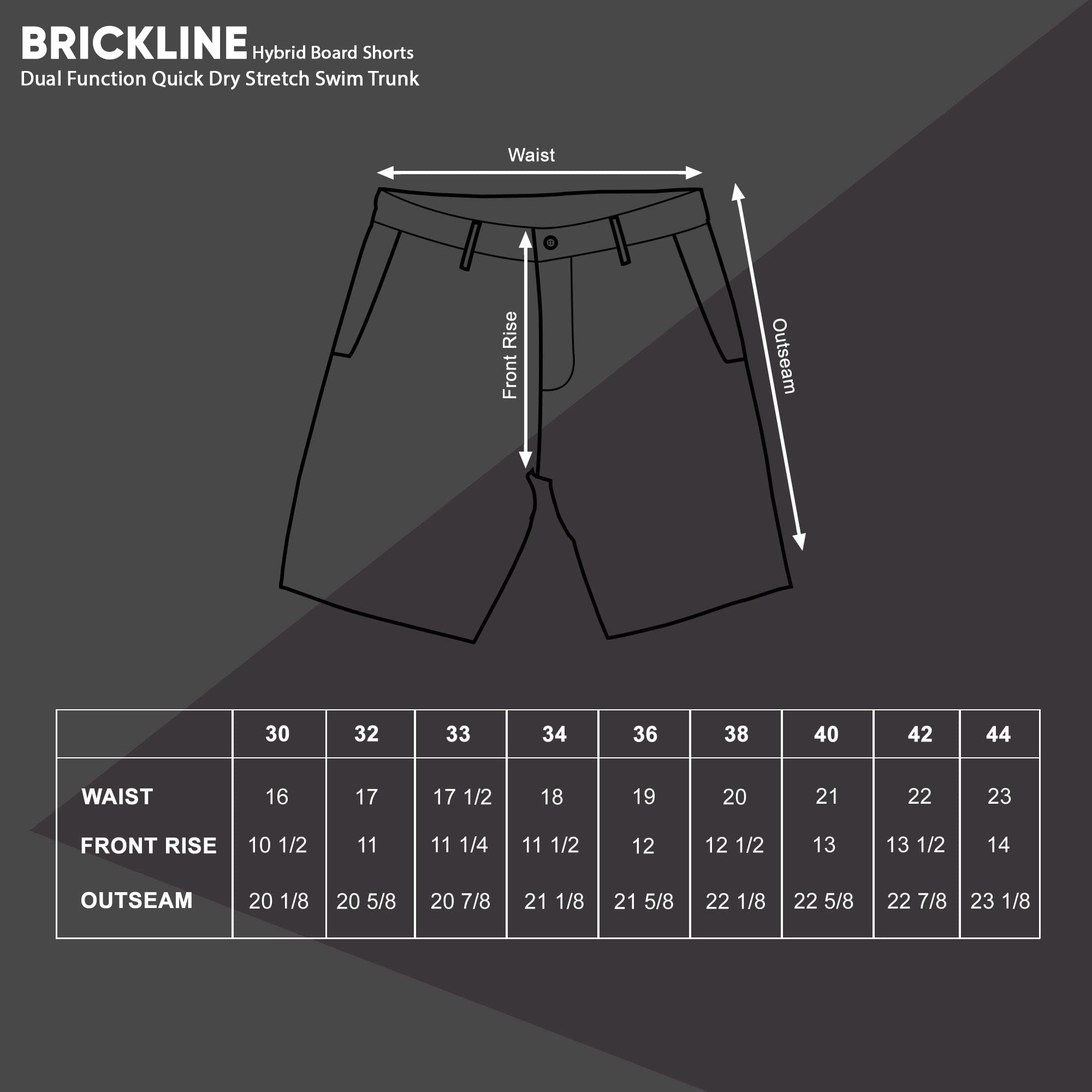 Brickline Mens Shorts for Men, Hybrid Casual Golf Dress Flat Front Quick Dry Stretch Board Shorts, Lightweight Chino Short Black - 36
