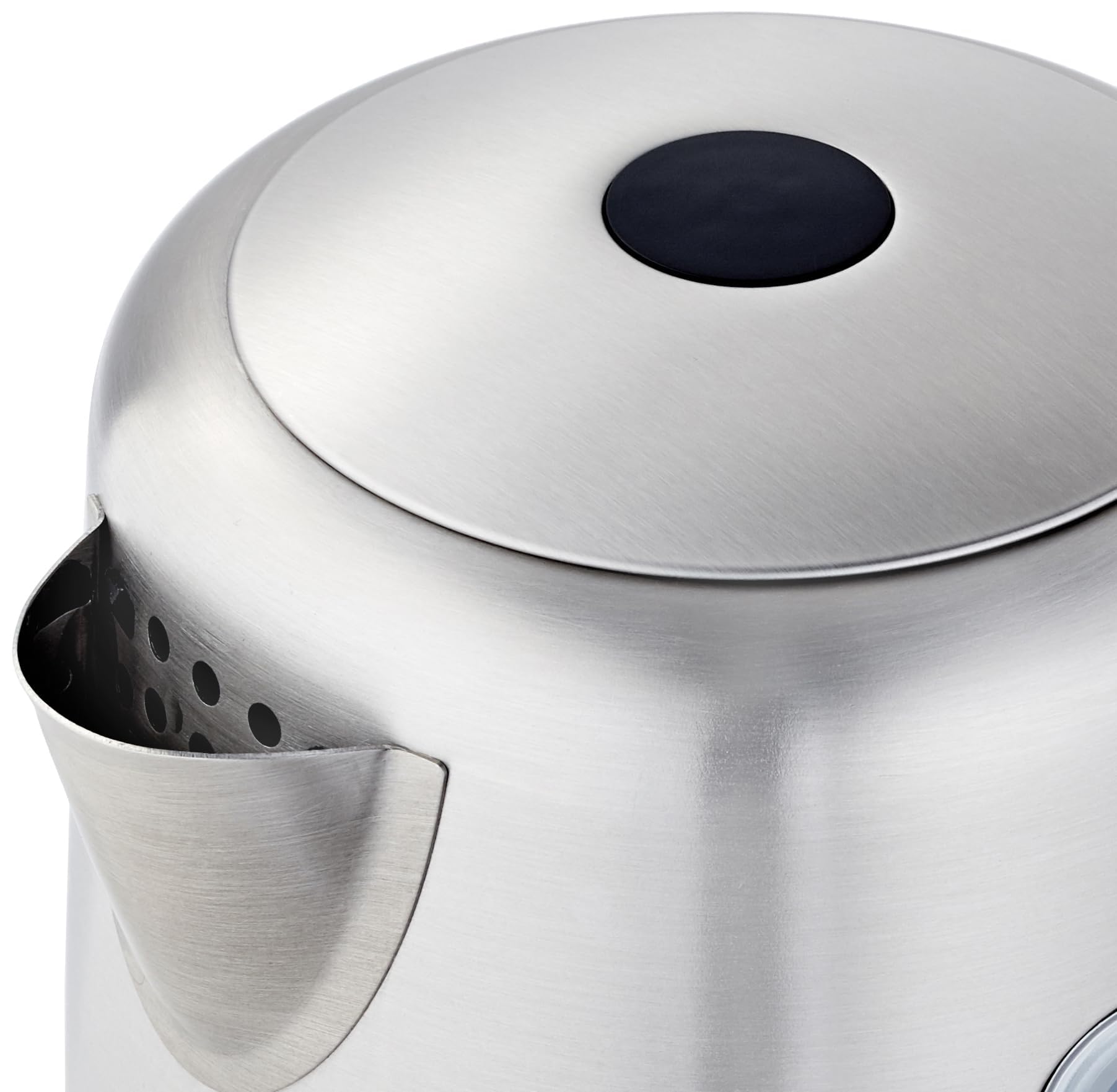 Amazon Basics Stainless Steel Portable Fast, Electric Hot Water Kettle for Tea and Coffee - 1 Liter, Gray/Black