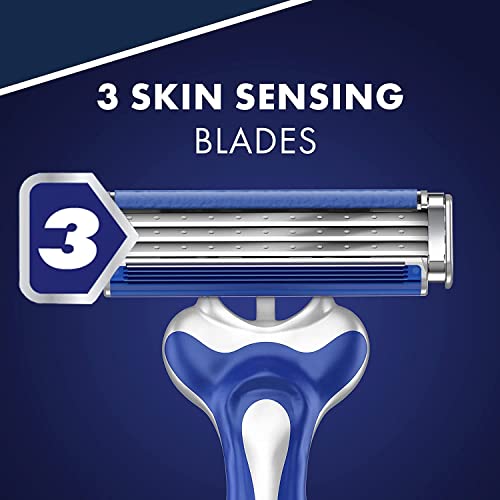 Gillette Sensor3 Comfort Disposable Razors for Men, 8 Count, Lubrastrip Glides Easily Over Your Skin