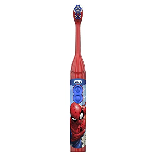 Oral-B Kid's Battery Toothbrush Featuring Marvel's Spiderman, Soft Bristles, for Kids 3+