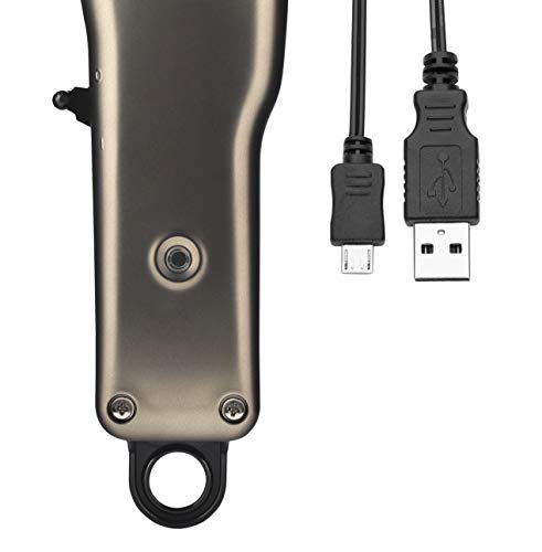 GAMMA+ Protege Cordless Clipper and Trimmer Combo Set, Barbers, Micro USB, Taper Blade, Guards, Great Beginner Set Men or Women, Matte Metallic Gunmetal