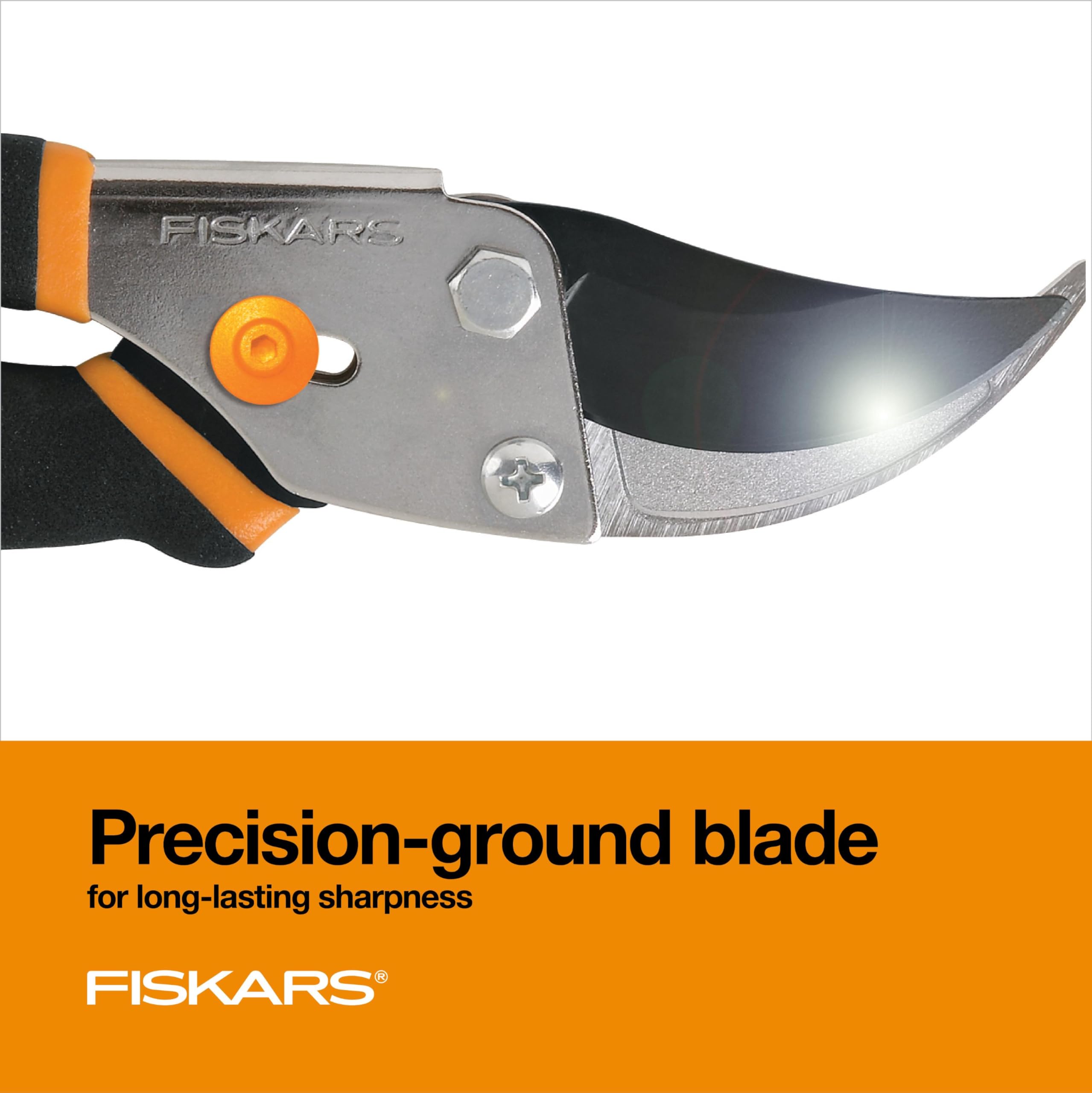 Fiskars Gardening Tools: Bypass Pruning Shears, Sharp Precision-ground Steel Blade, 5/8” Plant Clippers (91095935J)