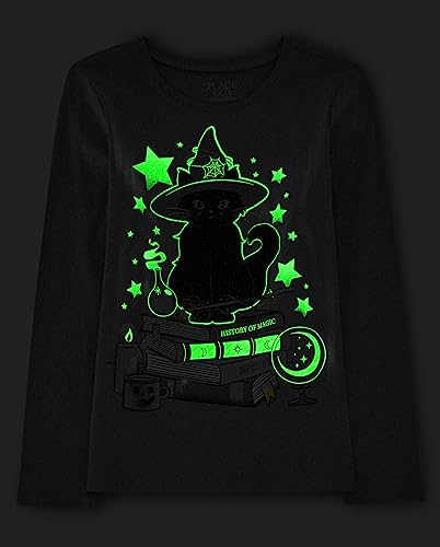 The Children's Place,Long Sleeve Halloween Graphic T-Shirt,Medium (7/8)