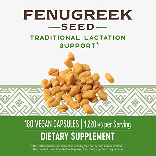 Nature's Way Fenugreek Seed, Promotes Healthy Lactation*, Vegan, 180 Capsules