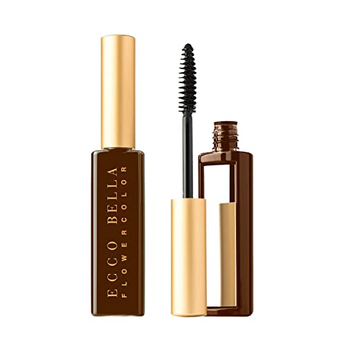 Ecco Bella Flower Eye Kit FlowerColor Plant Based Smokey Mauve Eyeshadow Vegan Brown Mascara