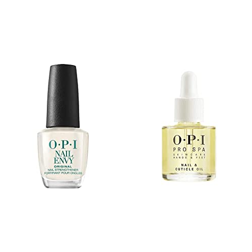 OPI Nail Strengthener, Nail Envy Nail Strengthener Treatment, Nail Treatments, 0.5 fl oz, OPI ProSpa Collection, Manicure Nail & Cuticle Oil and Skin Care Essentials