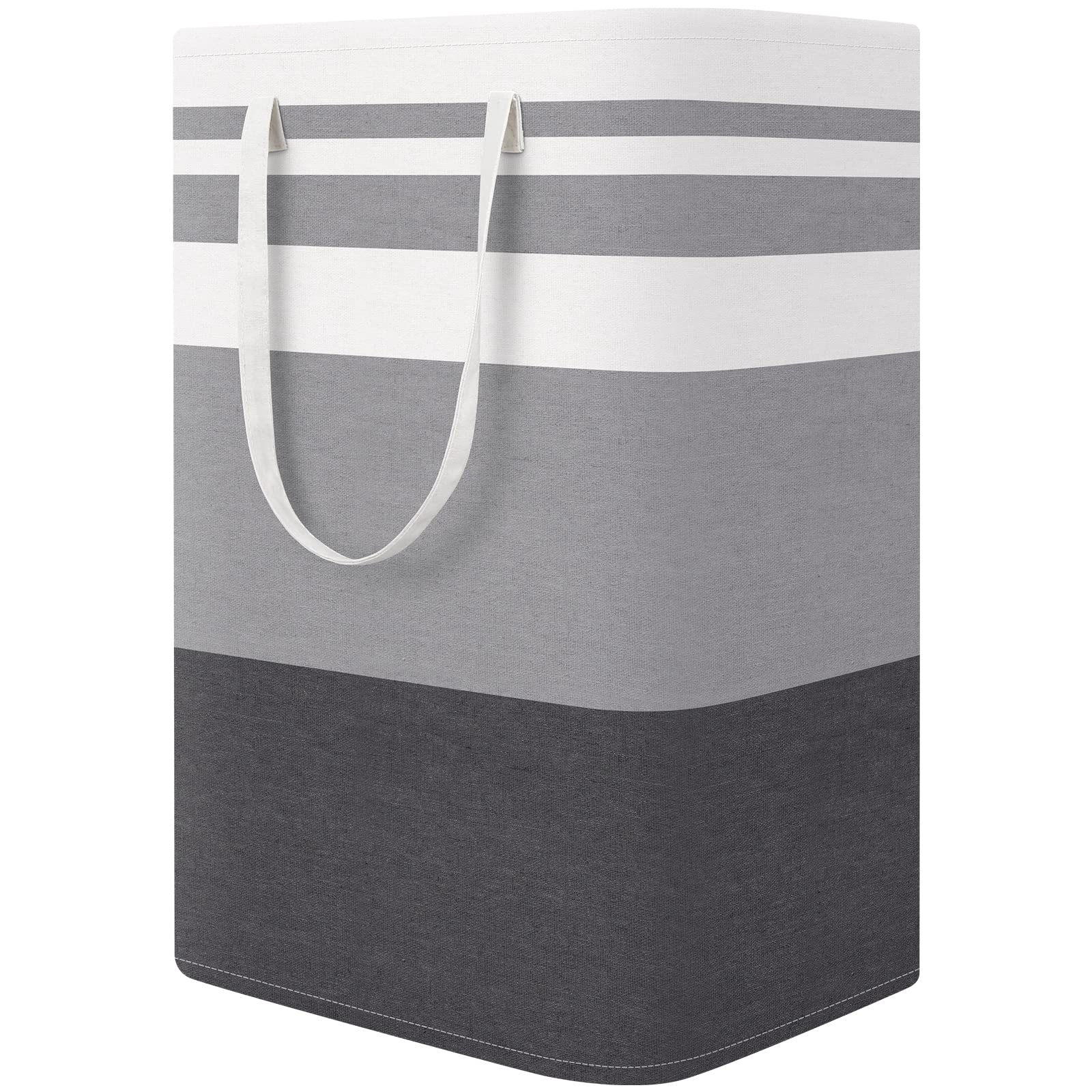 StorageRight Laundry Basket Hamper Large Collapsible Laundry Hamper with Easy Carry Handles,Freestanding Clothes Hampers for Laundry, Bedroom, Dorm, Clothes, Towels, Toys, 75L, Gradient Grey
