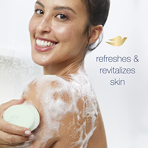 Dove Skin Care Beauty Bar For Softer Skin Cucumber And Green Tea More Moisturizing Than Bar Soap 3.75 oz, 8 Bars