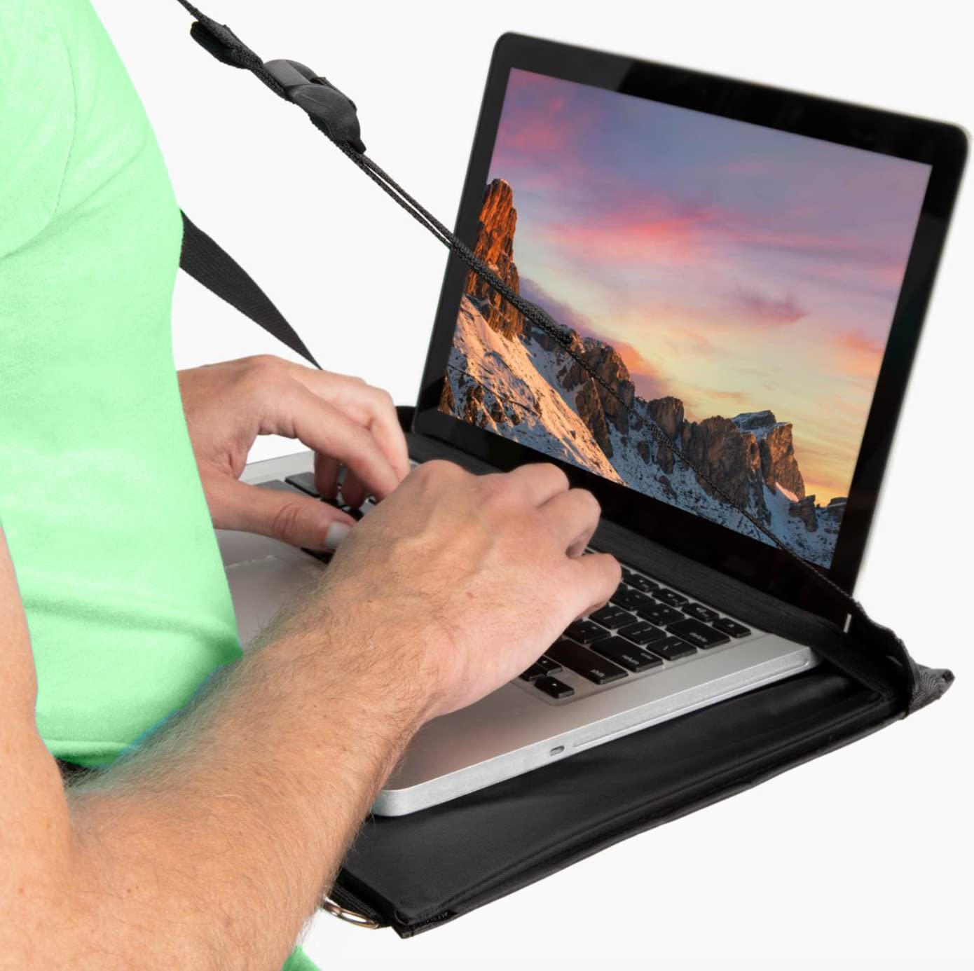 Office Up Laptop Harness, Standing Desk, Mobile Walking Laptop Carrier, Adjustable Desk and Portable Laptop Stand, Hands Free Wearable Desk for Laptop (16") or Notebook…
