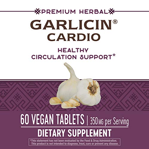 Nature's Way Garlicin Cardio, SmartRelease Garlic with MAX Allicin Potential, Odor Free, 60 Count, Pack of 2