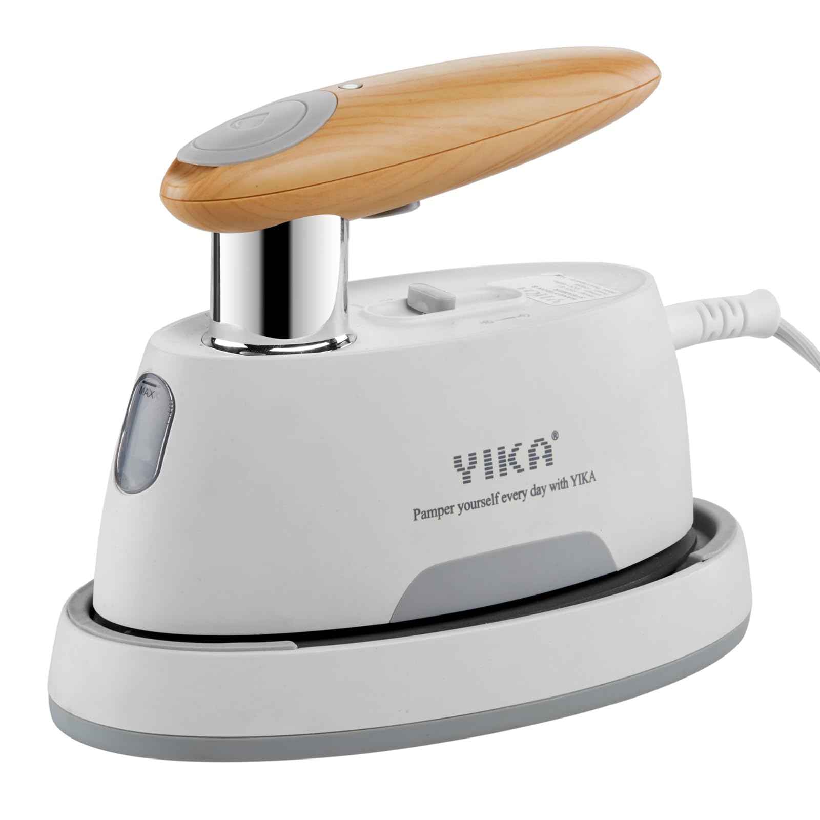 YIKA 2-in-1 Portable Clothes Steamer & Iron - Ceramic Coated Panel, Fast Heat-Up, Adjustable Heating & Steaming, Professional Handheld Fabric Wrinkle Remover for Home, Travel, and Office Use