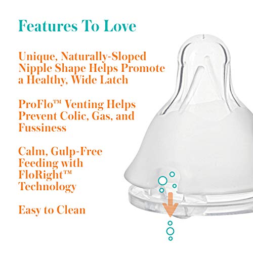 Evenflo Feeding Premium Proflo Venting Balance Plus Standard Neck Baby, Newborn and Infant Bottles - Developed by Pediatric Feeding Specialists - 9 Ounce (Pack of 6)