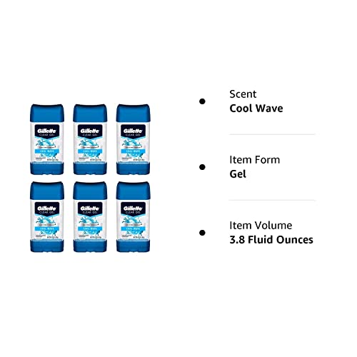 Gillette Anti-perspirant/deodorant Clear Gel (Pack of 6)