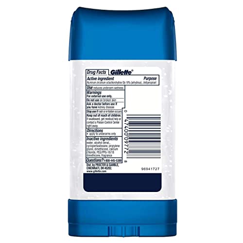 Gillette Anti-perspirant/deodorant Clear Gel (Pack of 6)