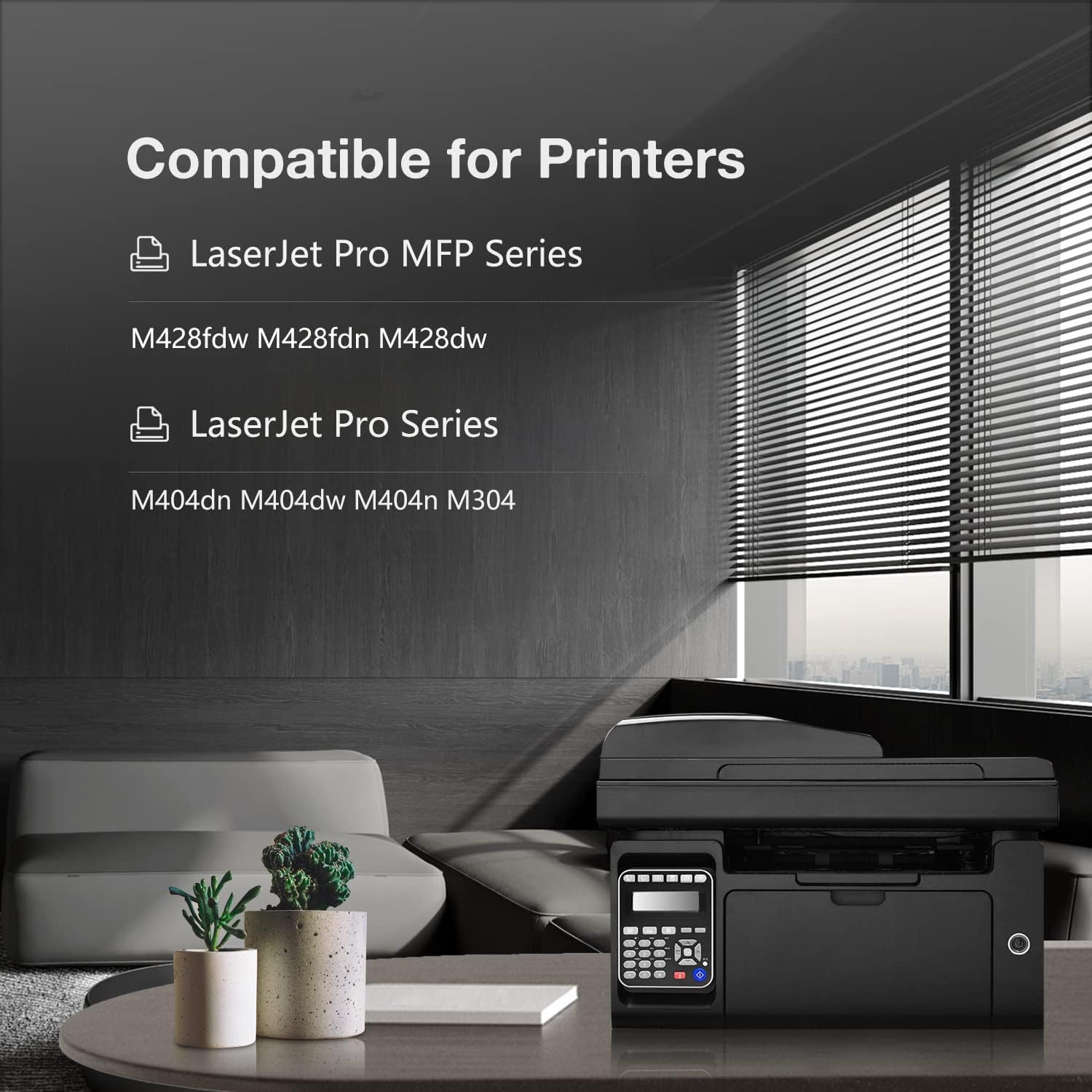 LEMERO 58A (with Chip) Remanufactured Toner Cartridge Replacement for HP 58A CF258A CF258X 58X for Laserjet Pro MFP M428fdw M404dn M404n M404dw M428fdn M404 Printer (Black)