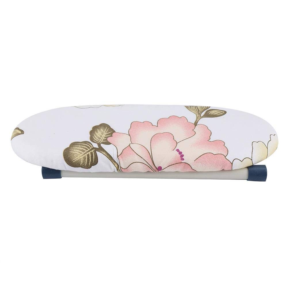 Ironing Board, Cotton Cloth Foldable Iron Board Ironing Boards Cuffs Collars Handling Table Space Saving Ironing Board for Small Spaces, Laundry Rooms Or Dorms (Peony)