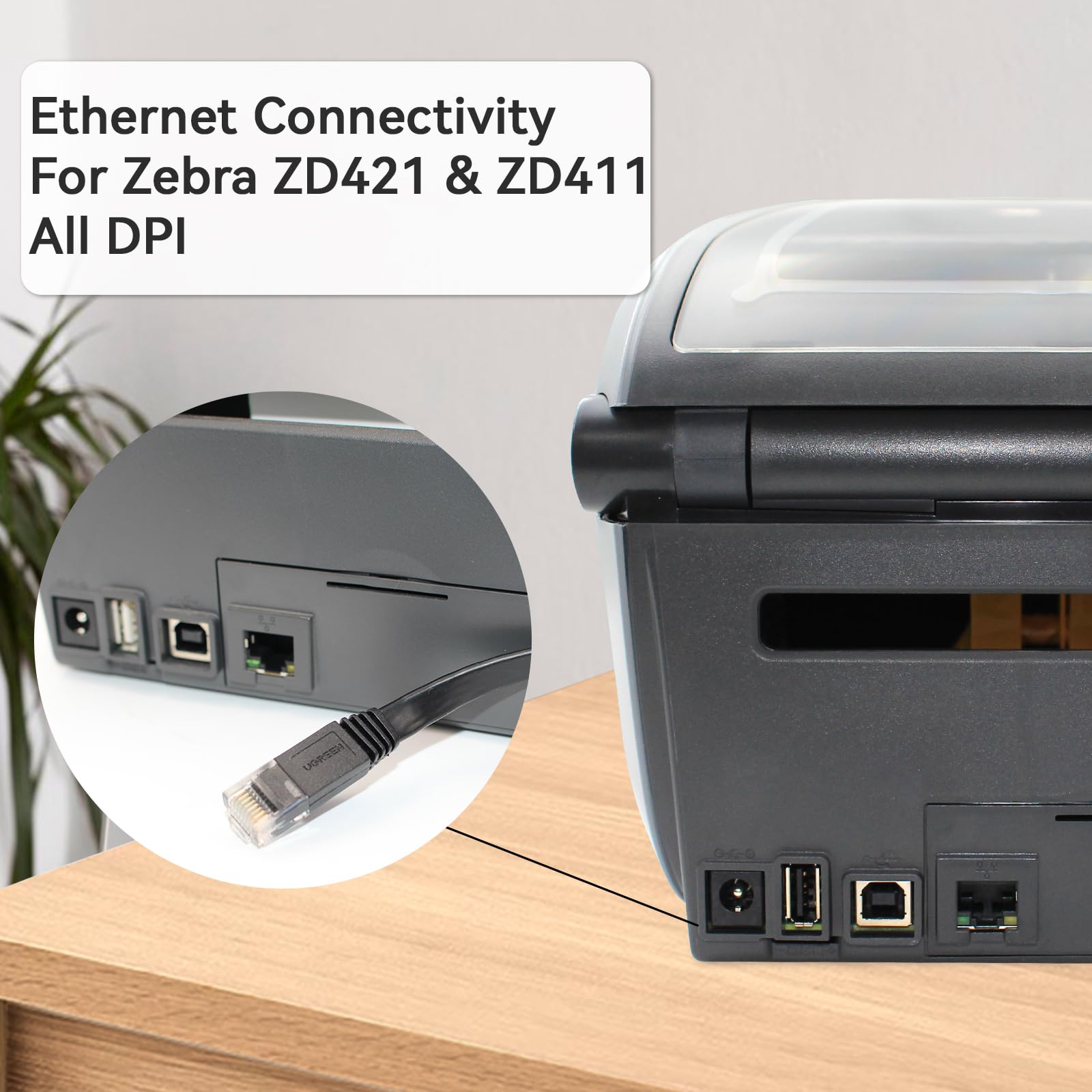 P1112640-015 Kit Upgrade Ethernet Module for Zebra ZD421 ZD421d ZD421t ZD411 Thermal Printer Wired 203dpi 300dpi