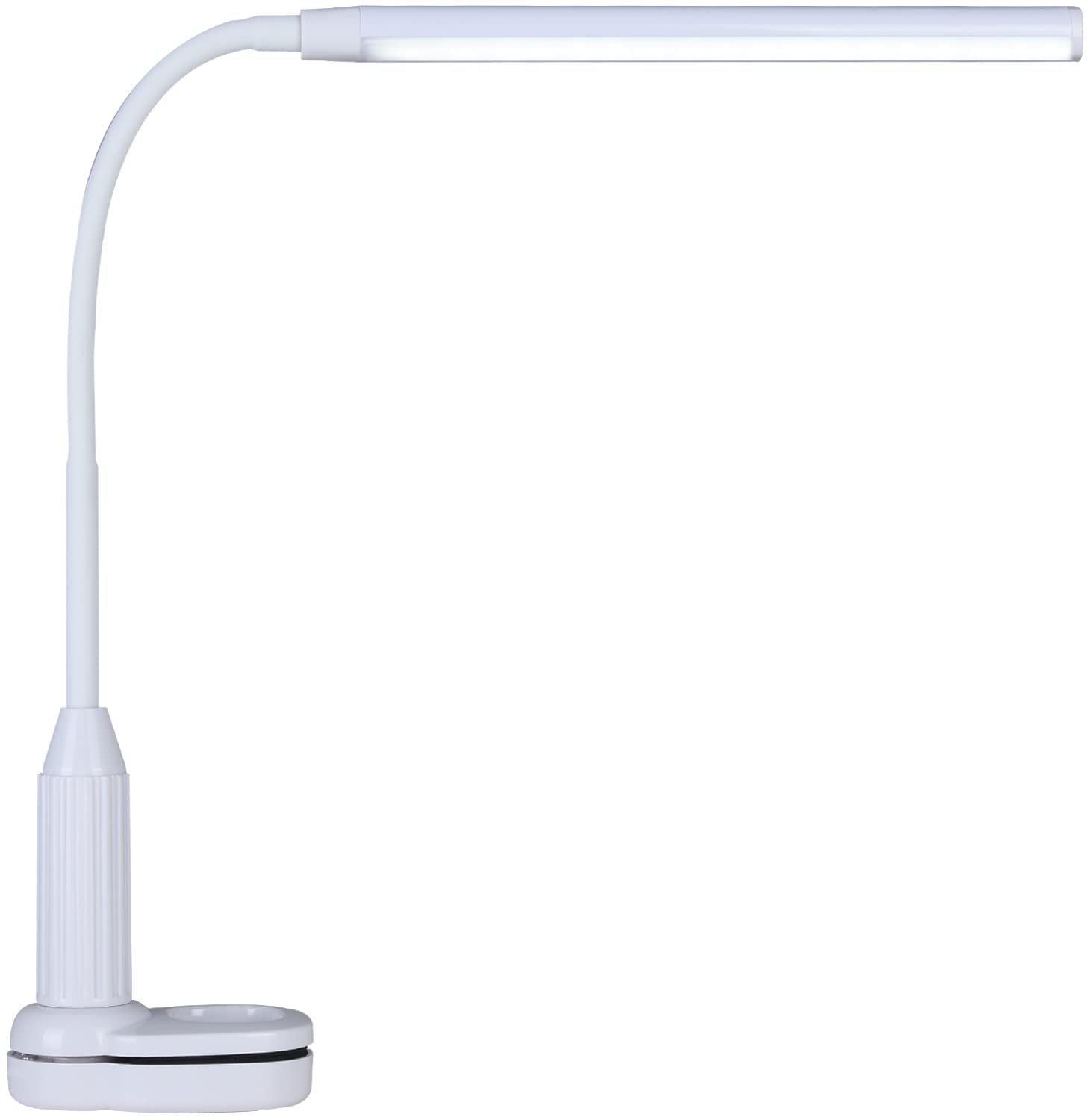 PSIVEN LED Desk Lamp, Clamp on Desk Light, Eye-Caring Gooseneck Clip on Light, 3 Color Modes, Stepless Dimming - Highly Adjustable Clamp Task Lamp/Table Lamp for Reading, Sewing, Drafting, Office