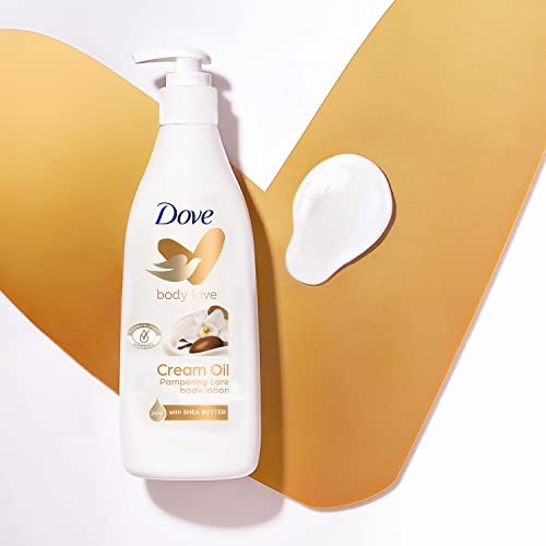Dove Body Love Pampering Body Lotion for Silky, Smooth Skin Shea Butter Softens and Smoothes Dry Skin, White, 13.5 Oz, 3 Count