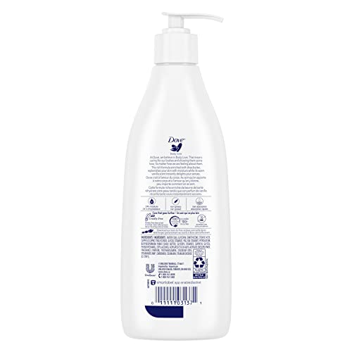 Dove Body Love Pampering Body Lotion for Silky, Smooth Skin Shea Butter Softens and Smoothes Dry Skin, White, 13.5 Oz, 3 Count