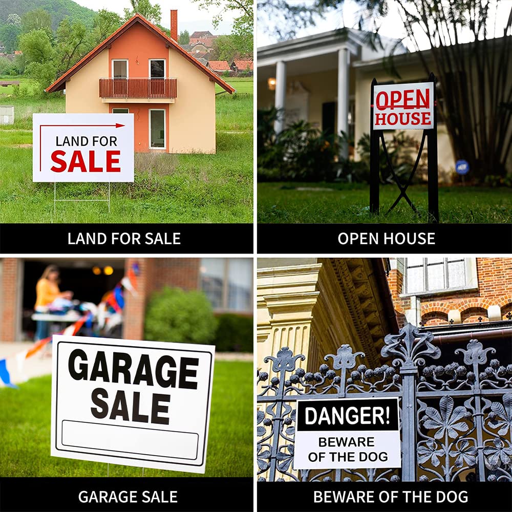 Signs Board Personalized Welcome 106 First Street Yard Signs with Stakes House Warming Gift Encouraging for Garage Sales Rent Open House Construction 12"x18"
